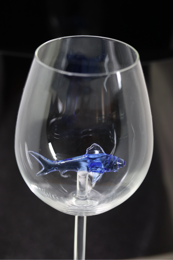 The Blue Shark Wine Glass™ - Featured On Delish.com, Housebeautiful.co ...
